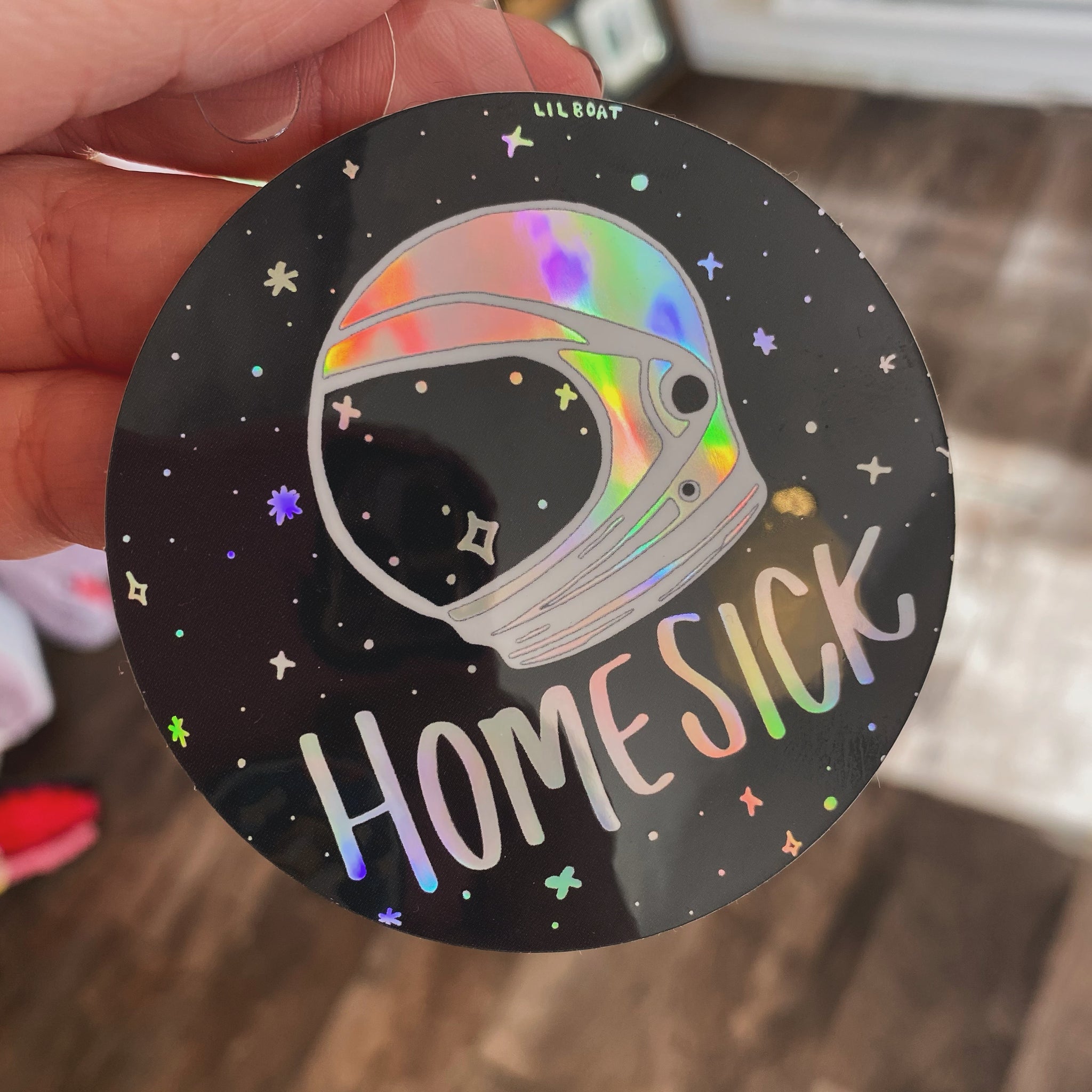 Homesick - Holographic Vinyl Sticker – Lil Boat Boutique