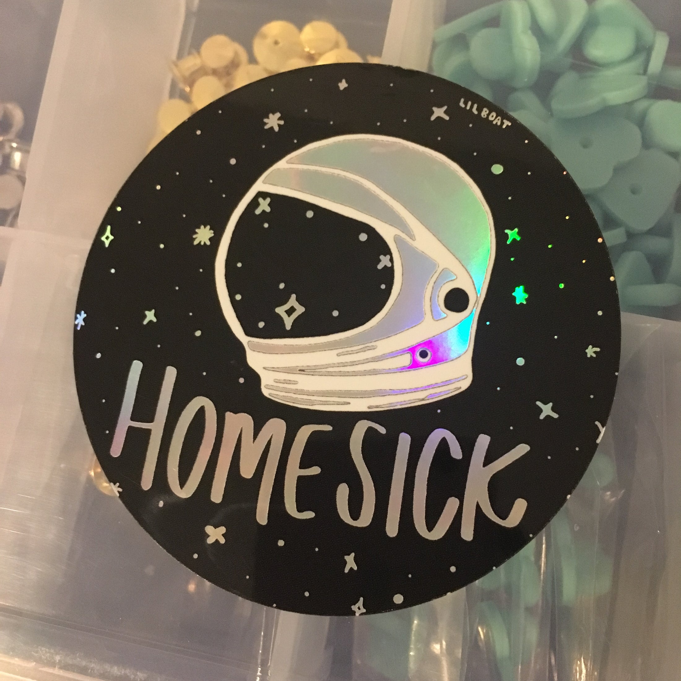 Homesick - Holographic Vinyl Sticker – Lil Boat Boutique