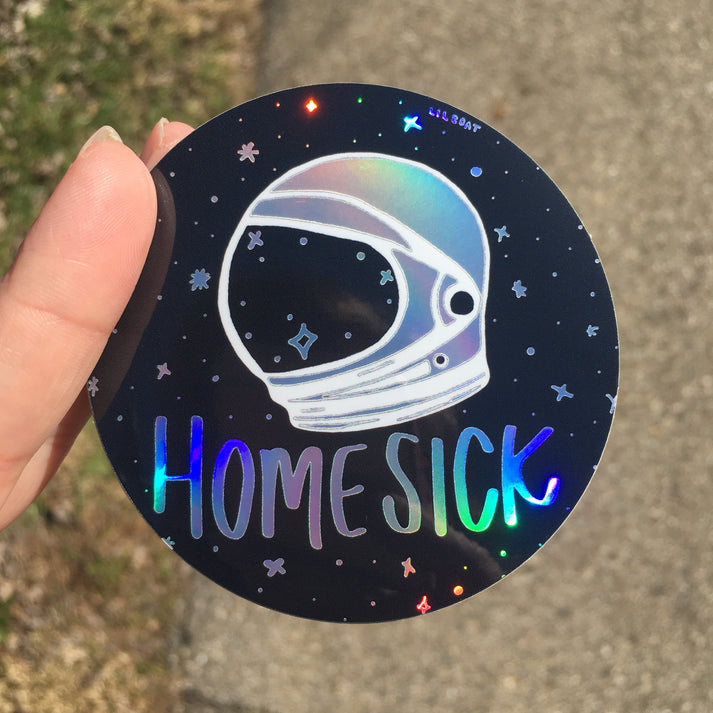 Homesick - Holographic Vinyl Sticker – Lil Boat Boutique