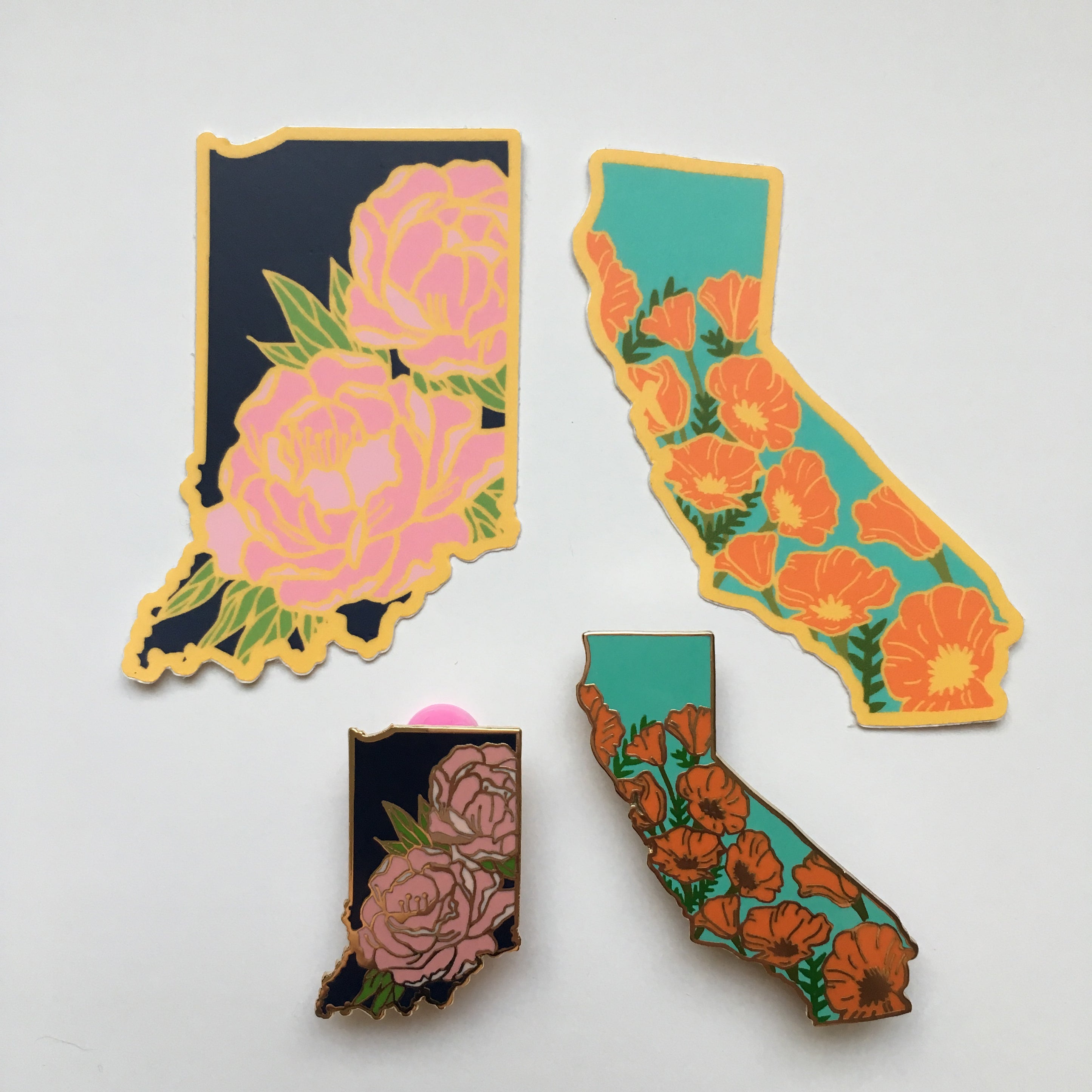 California Poppy - 3" Vinyl Sticker – Lil Boat Boutique